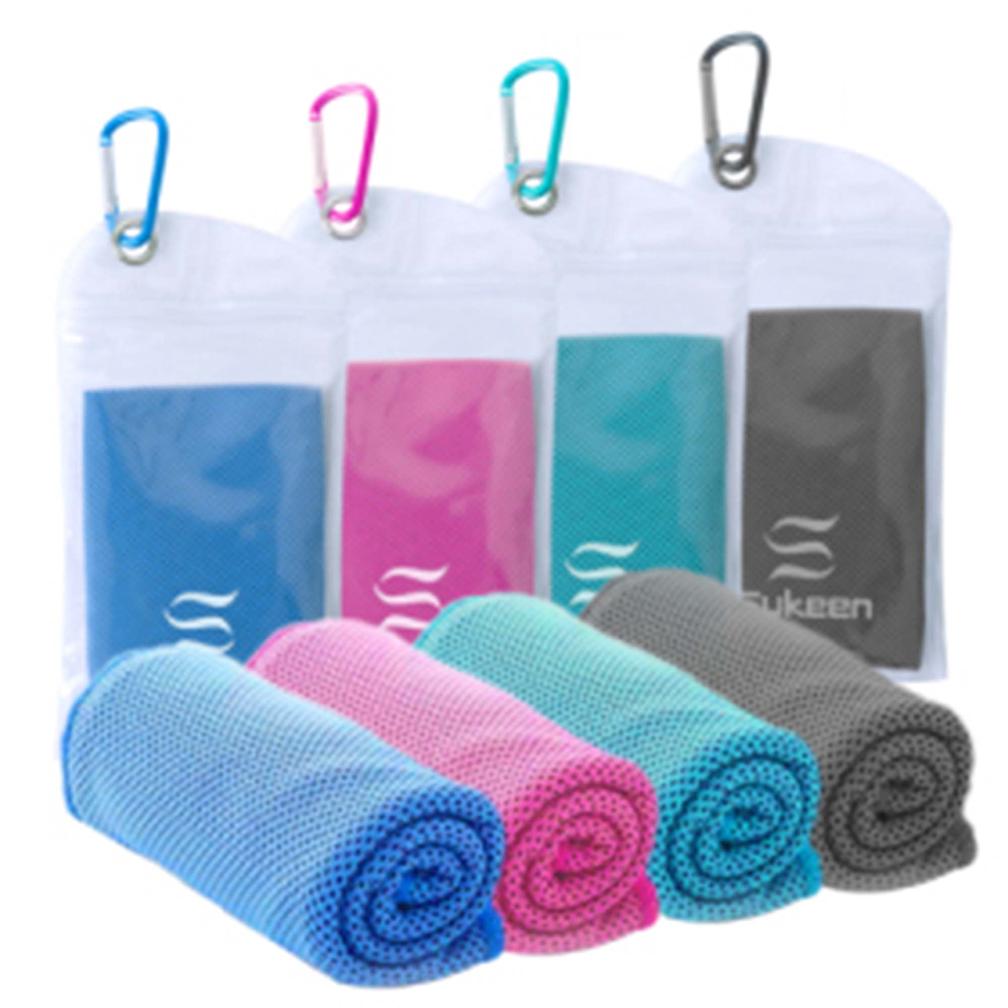 Sukeen 4 Packs Cooling Towel, 40"x12", Soft Breathable, for Gym ...