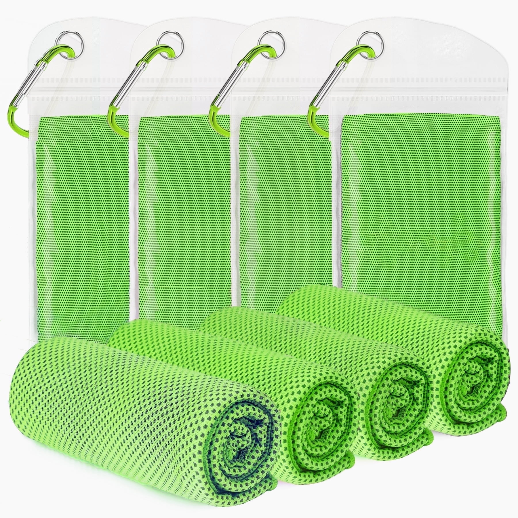 4 Pack Cooling Towels for Neck and Face Hot Weather Cool Down Towels ...