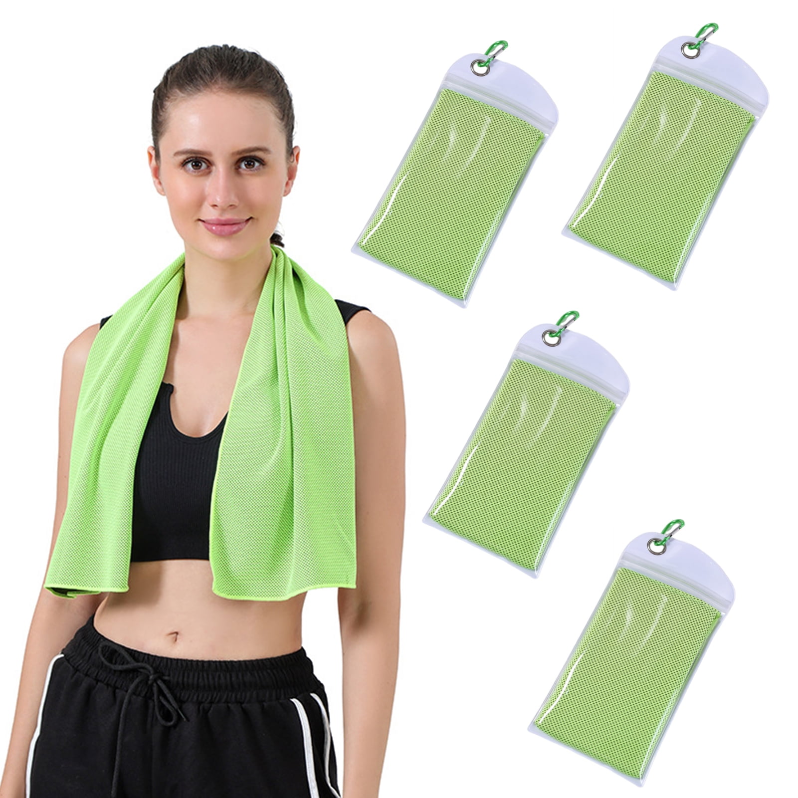 4 Packs Cooling Towels for Neck, Cooling Towel (40"x 12"), Microfiber ...