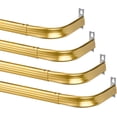 4 Packs Curtain Single Rods Bulk for Windows Adjustable Tension Rod for ...
