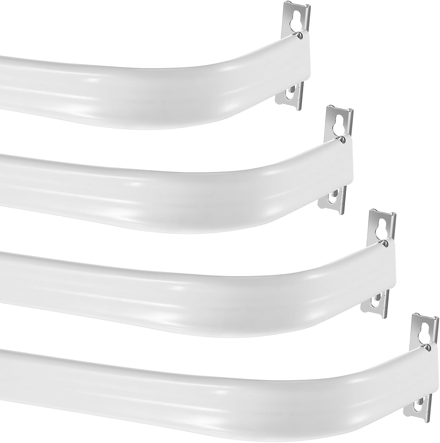 4 Packs Curtain Single Rods Bulk for Windows Adjustable Tension Rod ...