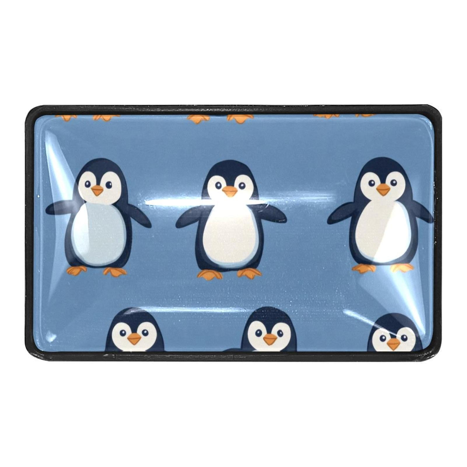 4 Packs Cute Penguin Blue Crystal Glass Cabinet Knobs Drawer Handles ...