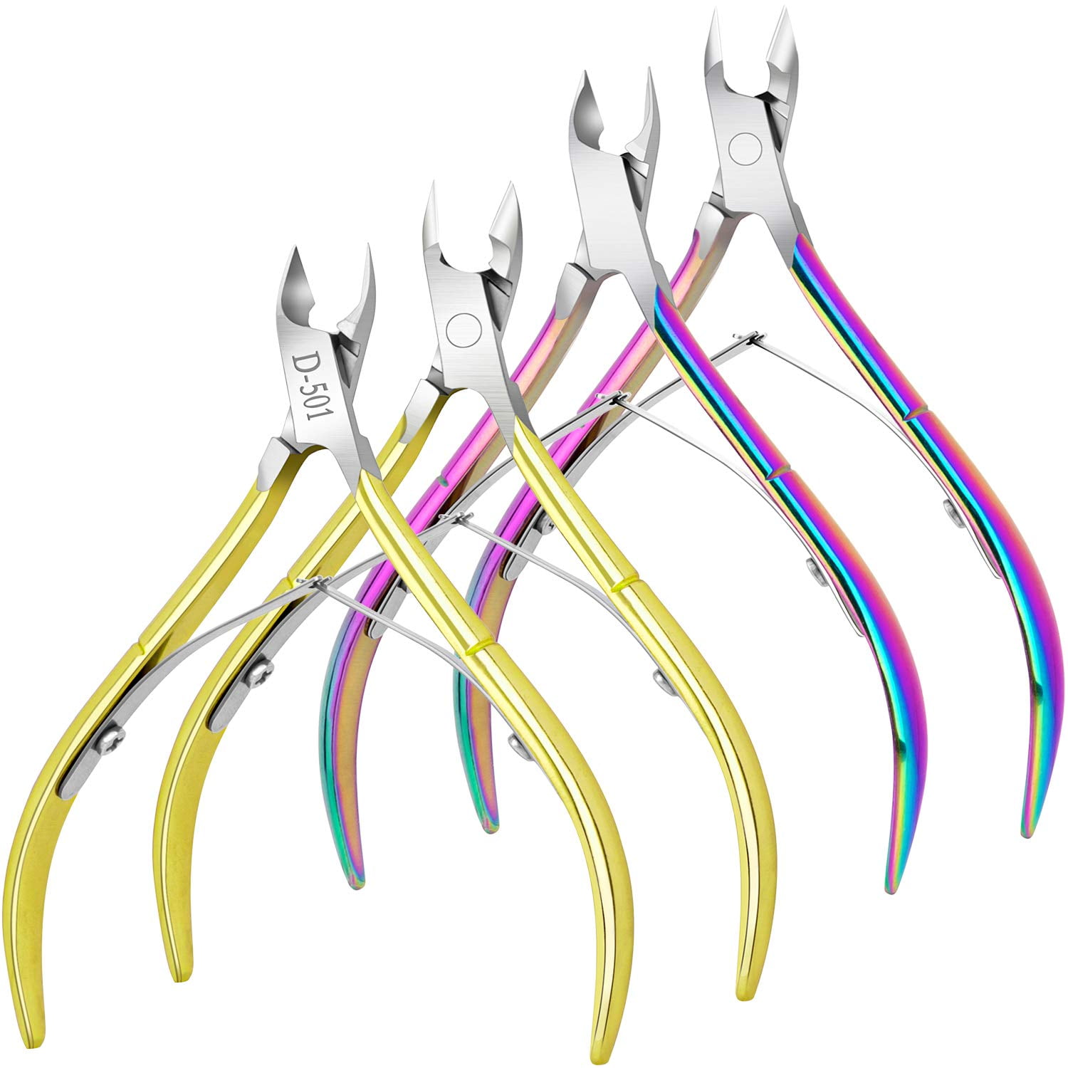 4 Packs Cuticle Nipper- Premium Stainless Steel Cuticle Trimmer for ...