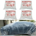 4 Packs Disposable Car Cover Clear Plastic Car Cover Universal Rain ...