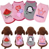 Riklu 4 Packs Dog Shirt, Pink Dog Clothes for Small Dogs, Cotton Blend ...