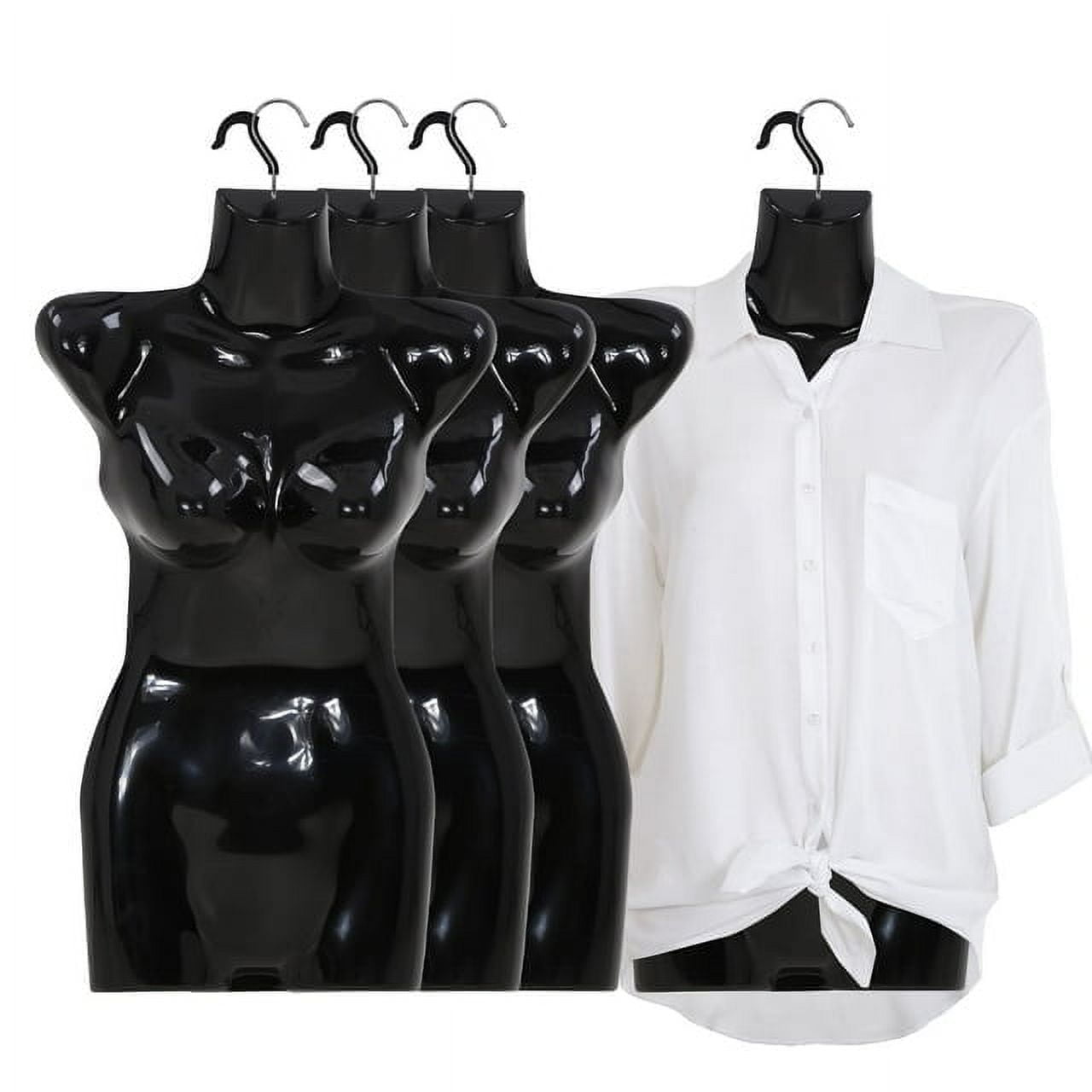 4 Packs Female Mannequin Torso Set 27" Dress Form Hollow Back Half Body ...