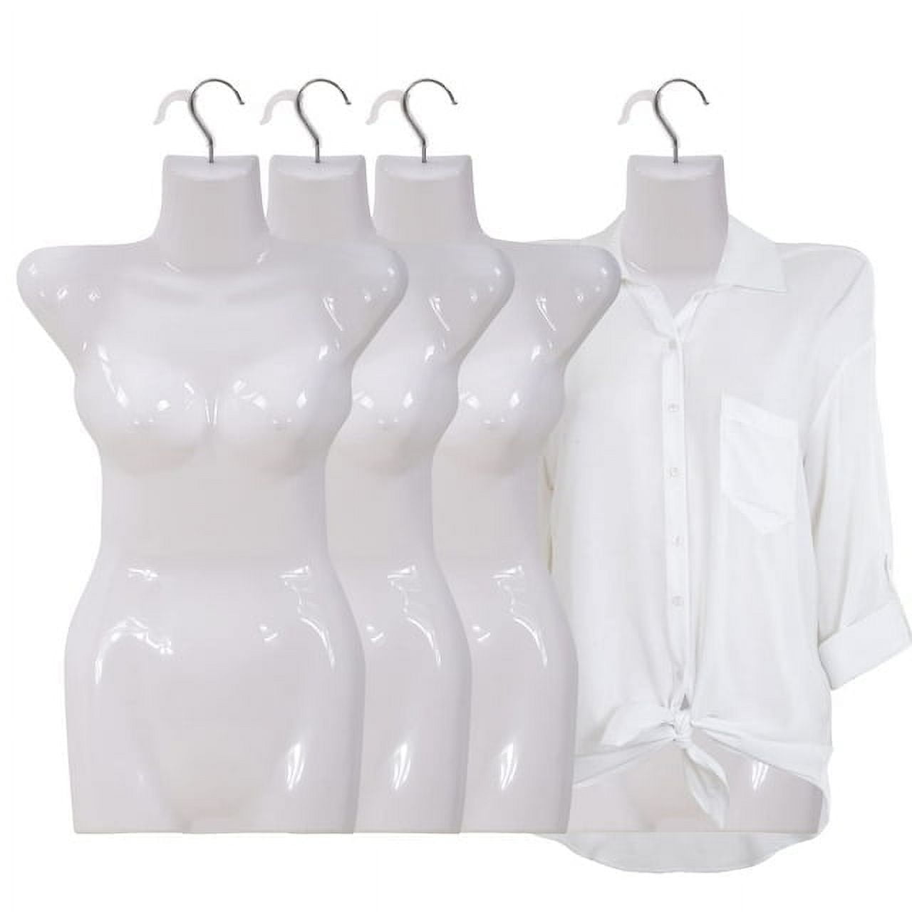 4-Packs Female Mannequin Torso Set 27" Dress Form Hollow Back Half Body ...