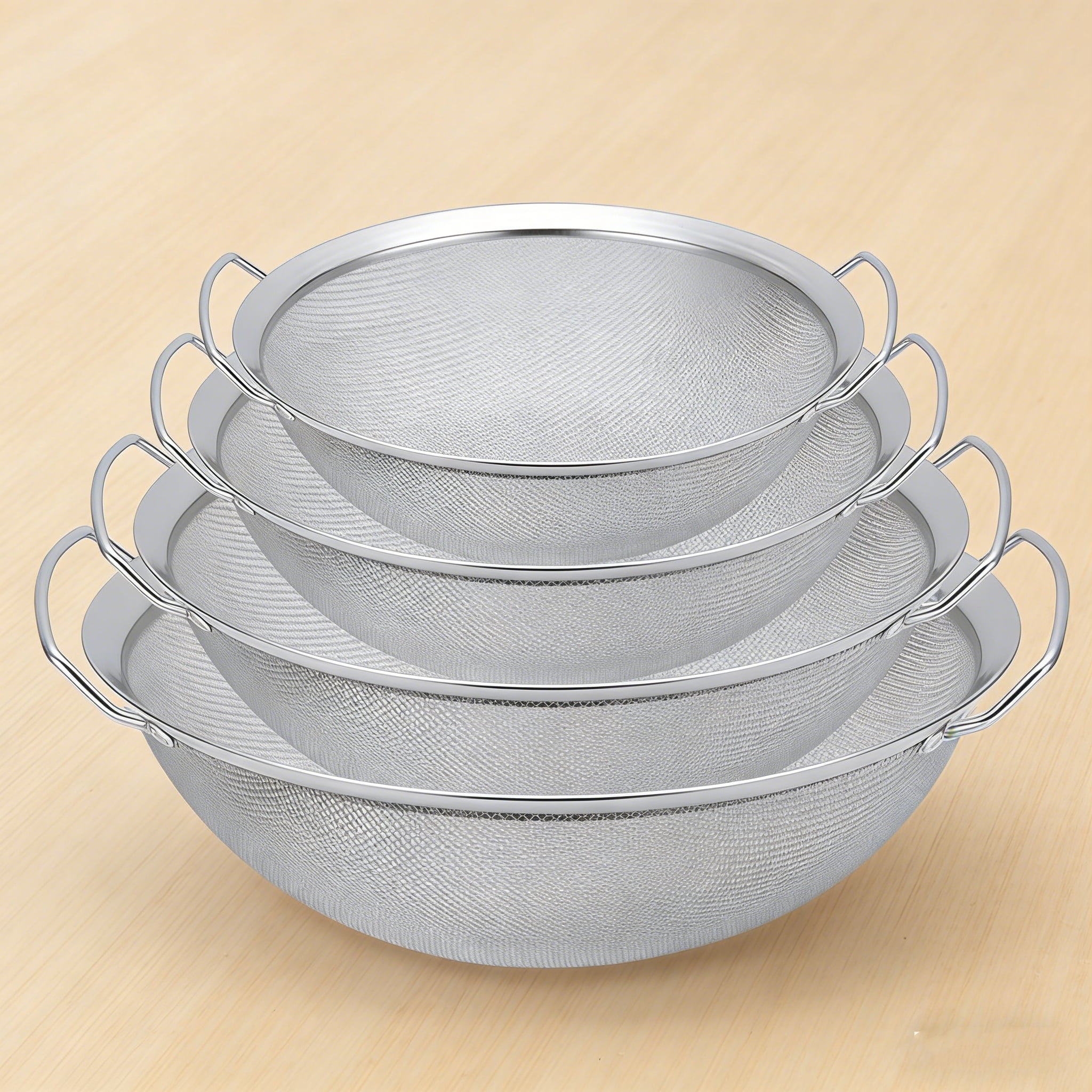 4 Packs Fine Mesh Paint Strainer 60 Mesh Stainless Steel Paint Filter ...