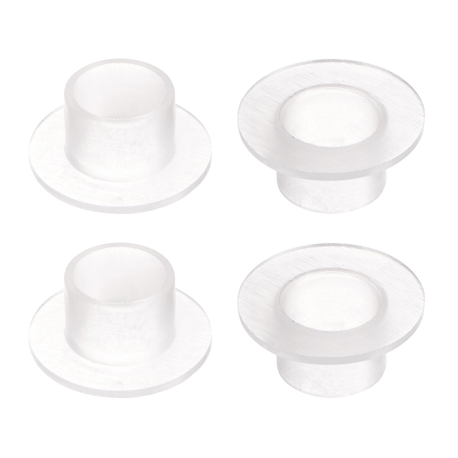 Uxcell Flanged Sleeve Bearings Plastic Bushings Nylon Bushings, White ...