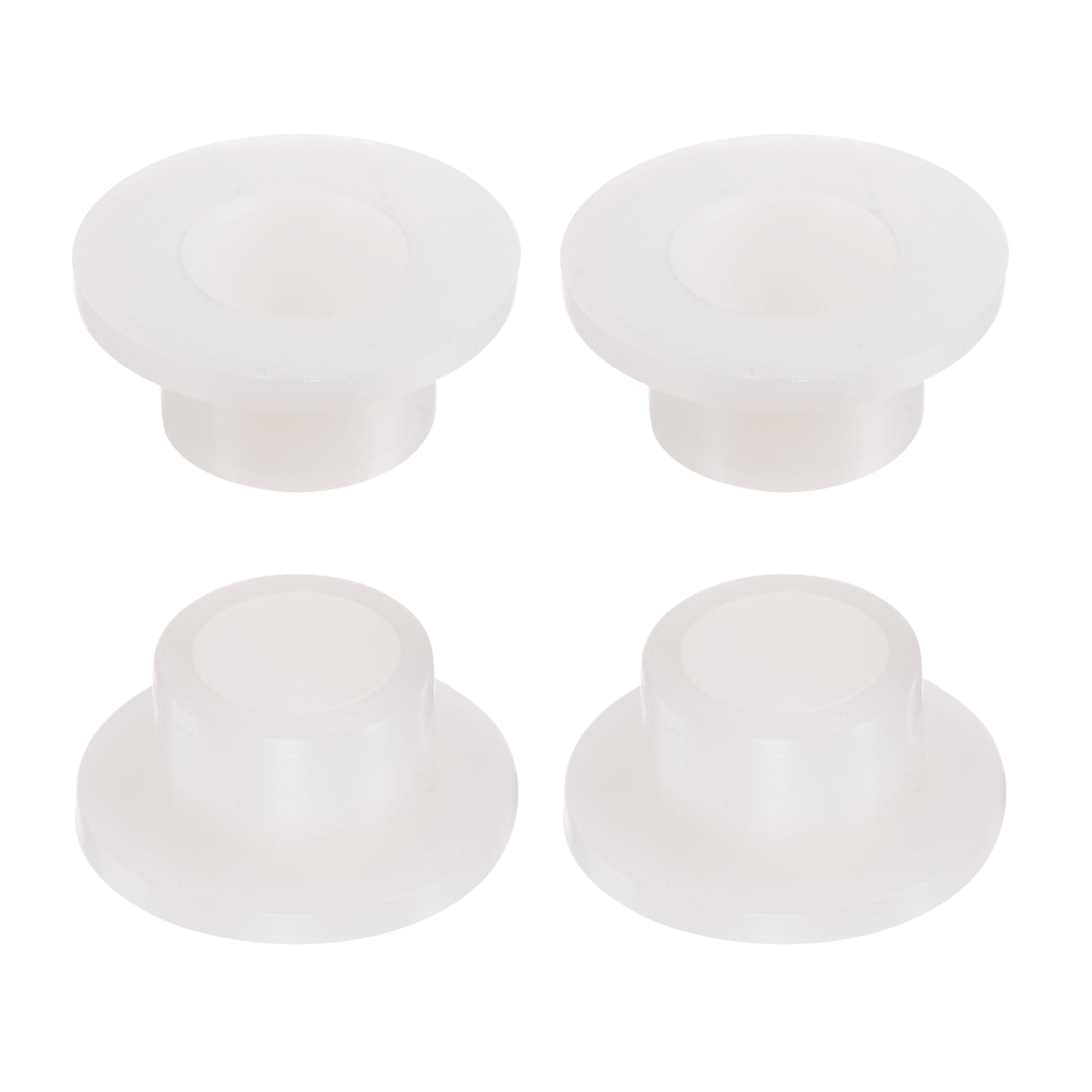Uxcell Flanged Sleeve Bearings Plastic Bushings Nylon Bushings, White ...
