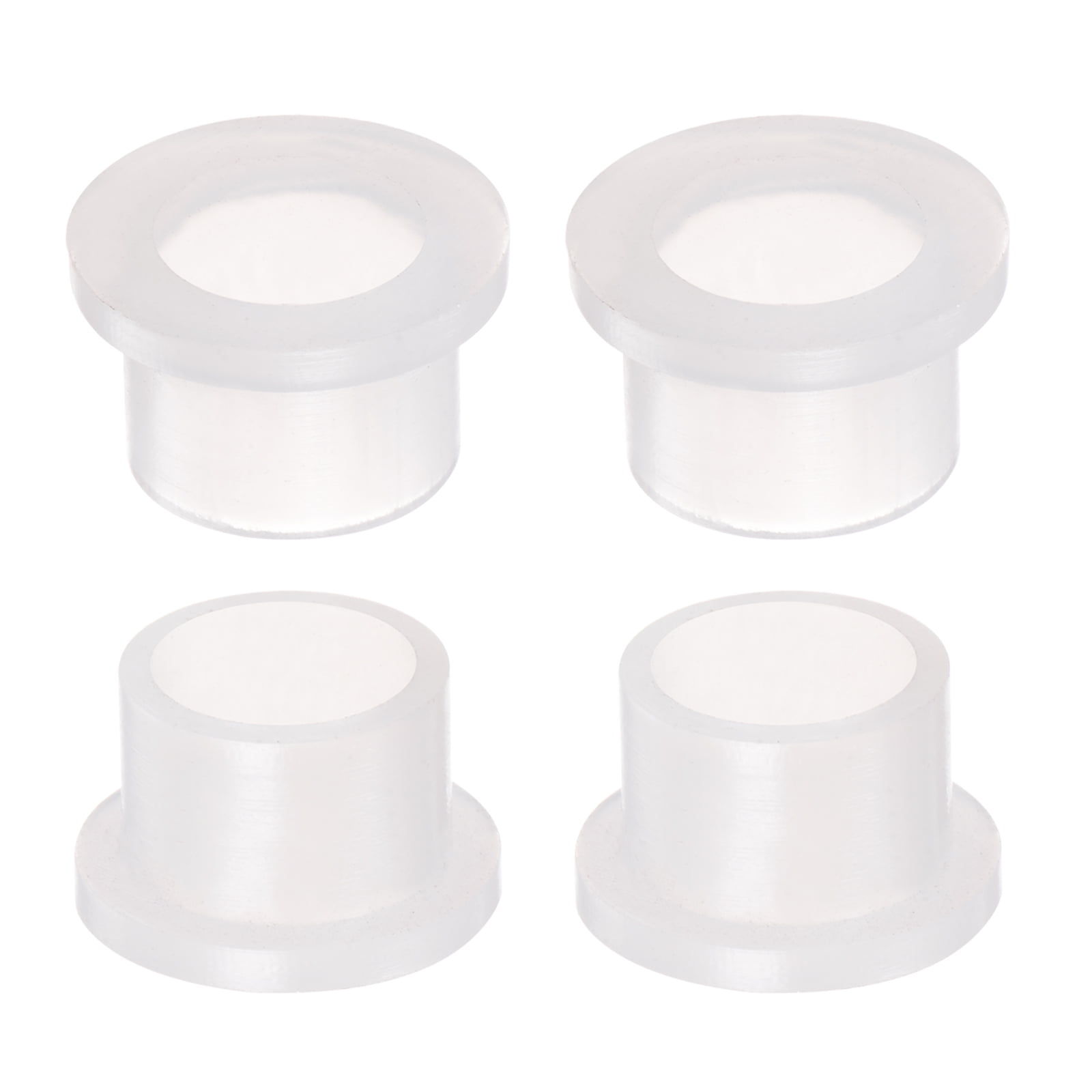 Uxcell Flanged Sleeve Bearings Plastic Bushings Nylon Bushings, White ...