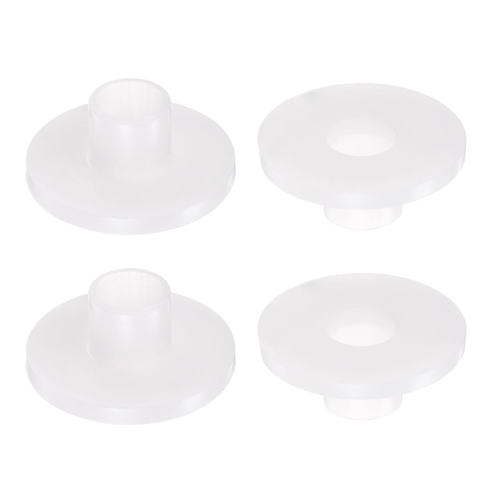 Uxcell Flanged Sleeve Bearings Plastic Bushings Nylon Bushings, White ...