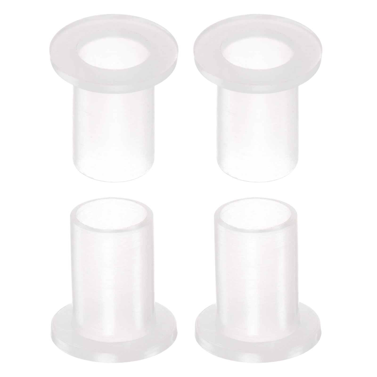 Uxcell Flanged Sleeve Bearings Plastic Bushings Nylon Bushings, White ...