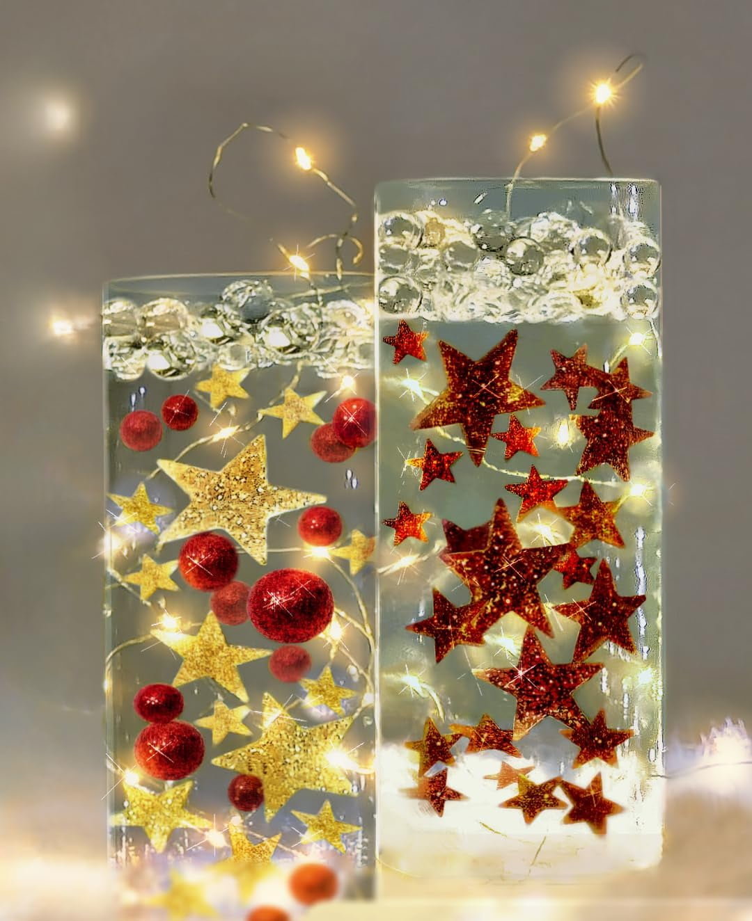 4 Packs Floating Glitter Red-4 Gallons for Your Vases-Including ...