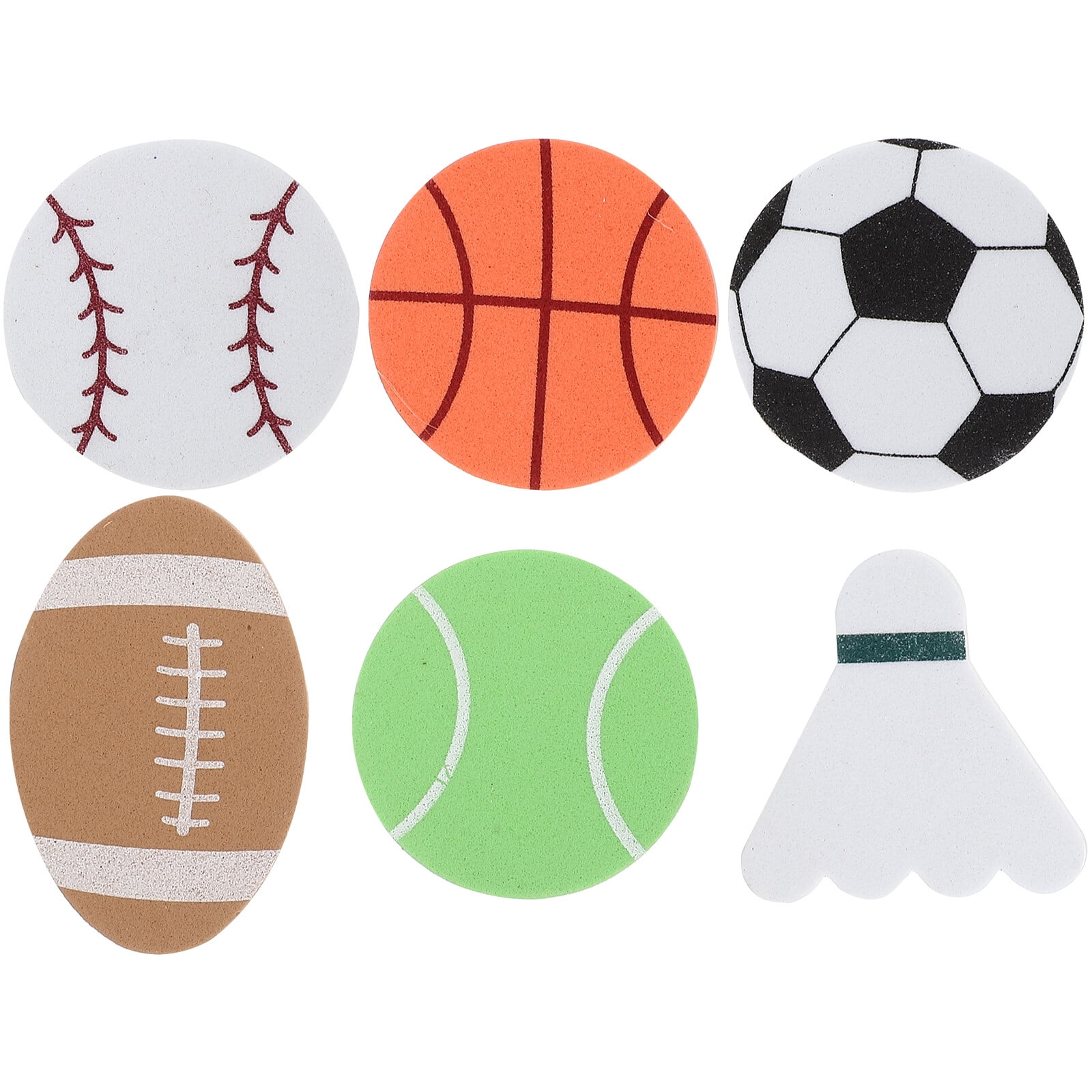 4 Packs Foam Ball Sticker Foam Decals Toy Decorations Child 4.00X4.00X0 ...