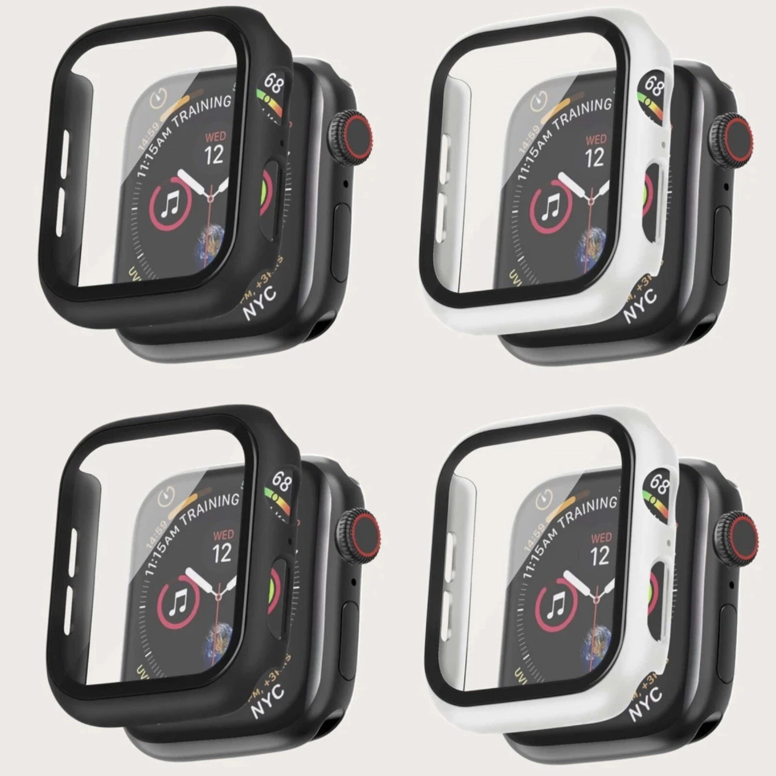 4 Packs For Apple Watch Series 6 5 4 Iwatch Cover 44Mm Screen Protector ...