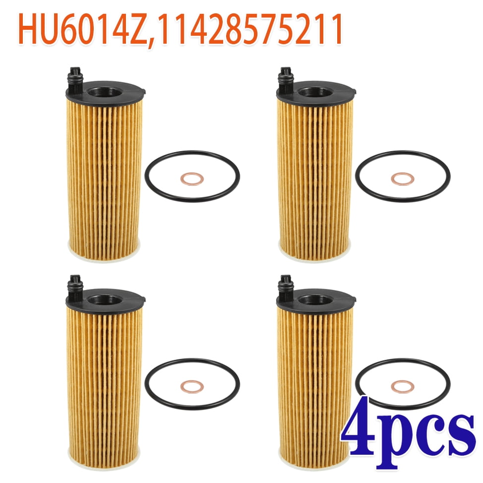 4 Packs For BMW Oil Filter Kit 11428575211 HU 6014 Z - Walmart.com