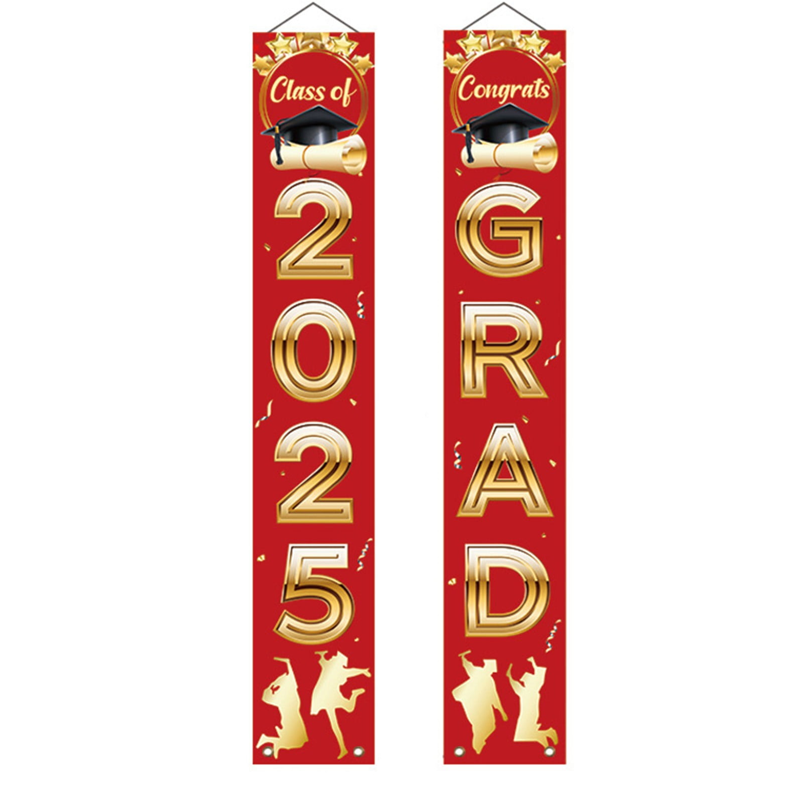 4 Packs Graduation Party Decorations GRAD 2025 Banner with Hats Door ...