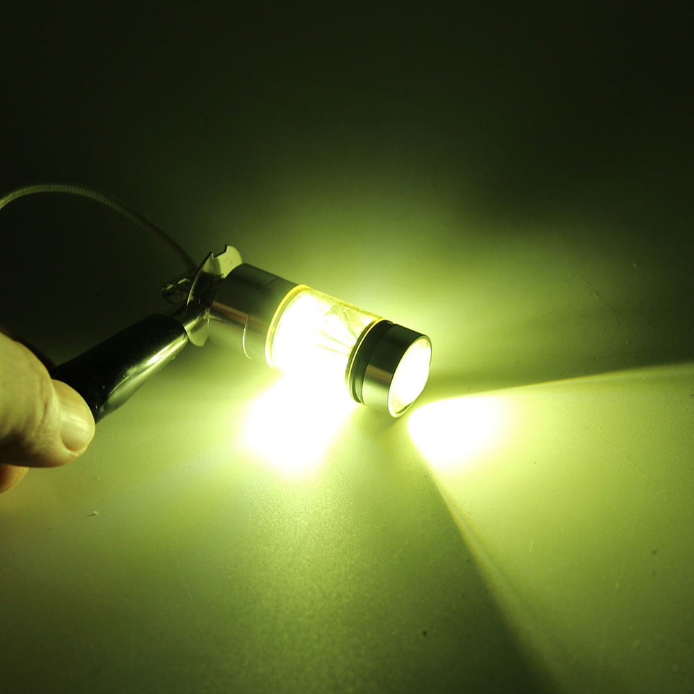 4 Packs H3 2323 LED 100W Yellow Fog Light Bulbs 12V Super Bright ...