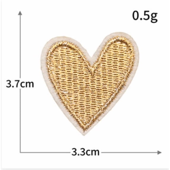 4 Packs Heart Mini Embroidered Patches - Self-Adhesive Fabric Stickers ...