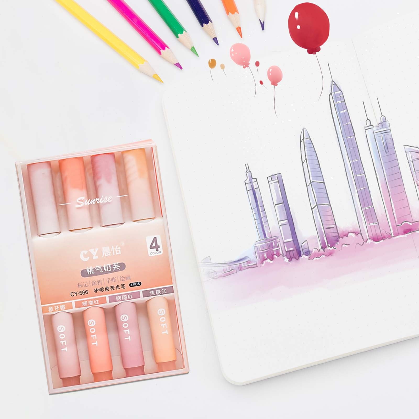 4 Packs Highlighters Assorted Colors Highlighters And Pens No Aesthetic ...