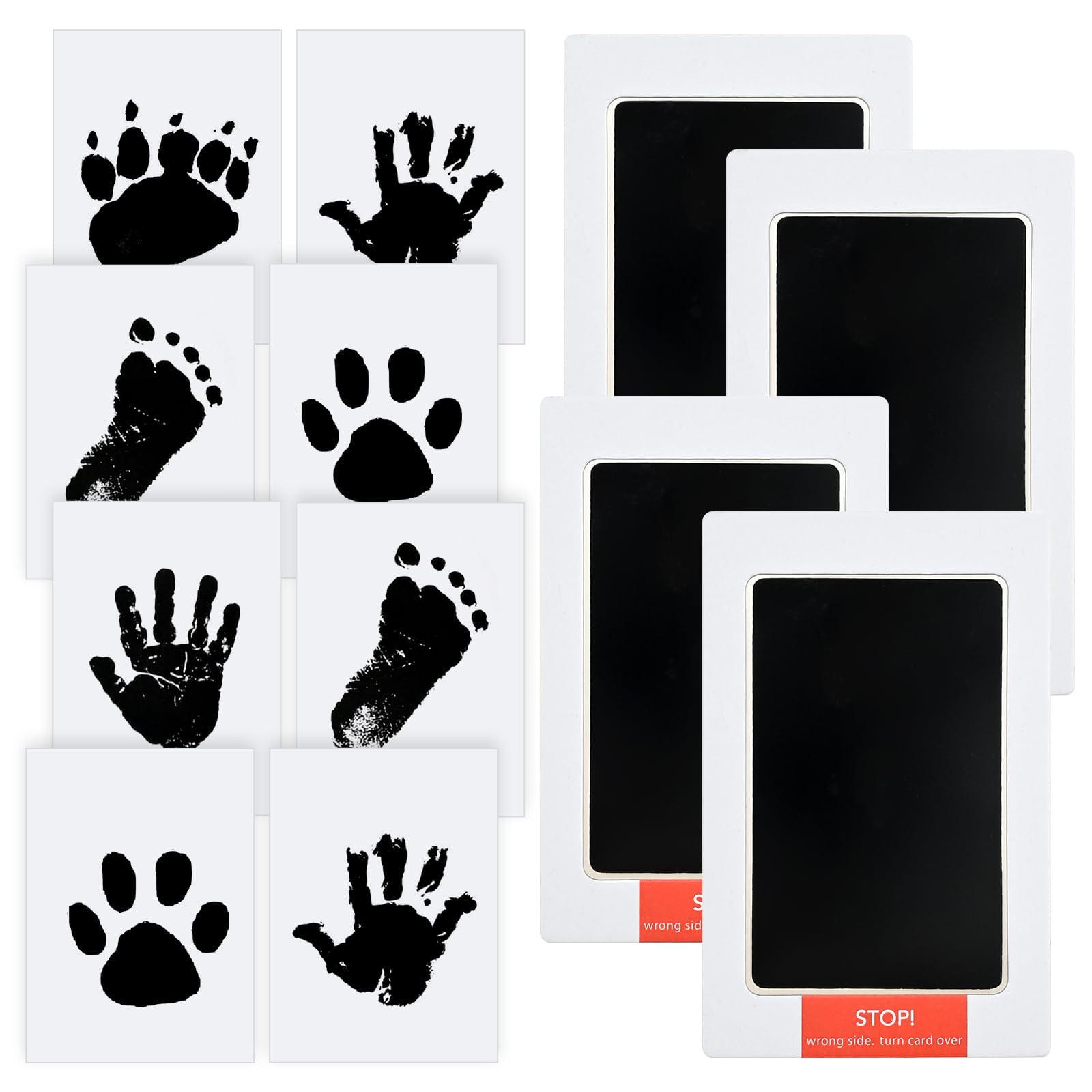 4 Packs Inkless Baby Hand and Footprint Kit, Printing Infant Hand Foot ...