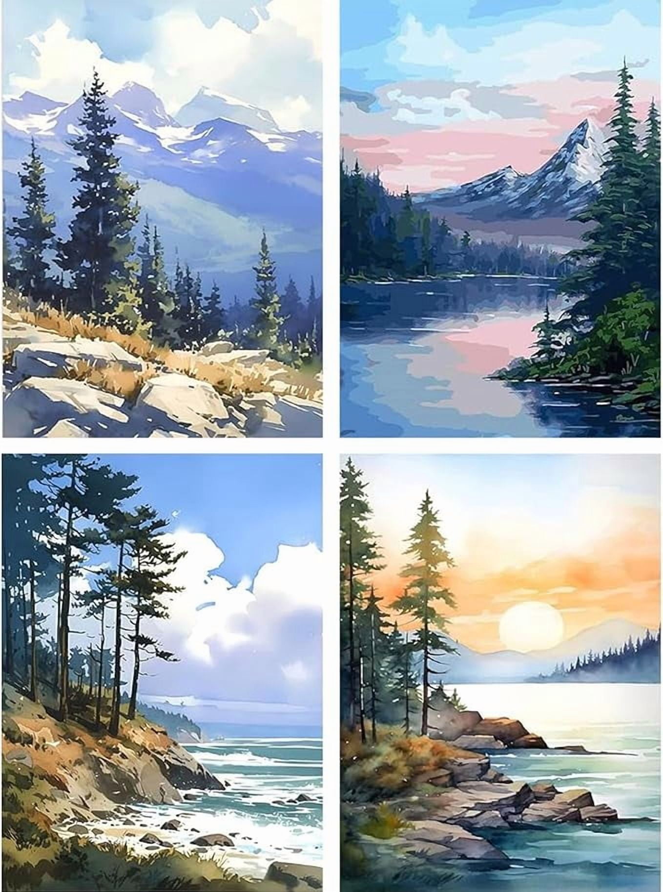 4 Packs Landscape Diamond Art Kits for Adults, Diamond Art City Travel ...