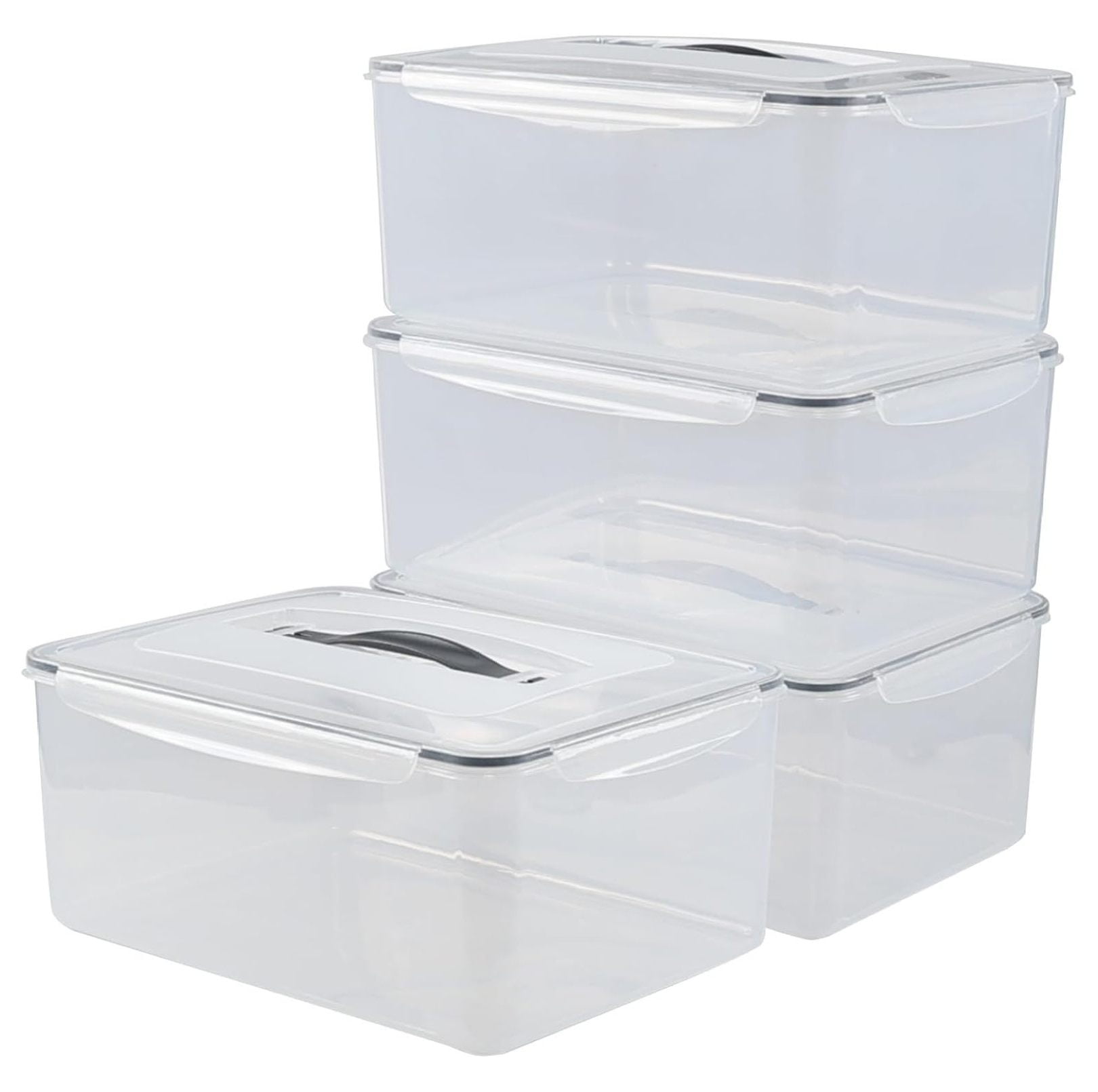 4 Packs Large Airtight Food Storage Containers with Silicone Gasket ...