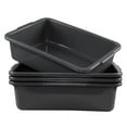 4 Packs Large Commercial Bus Tubs, 35 L Rectangular Dishpan, Plastic ...