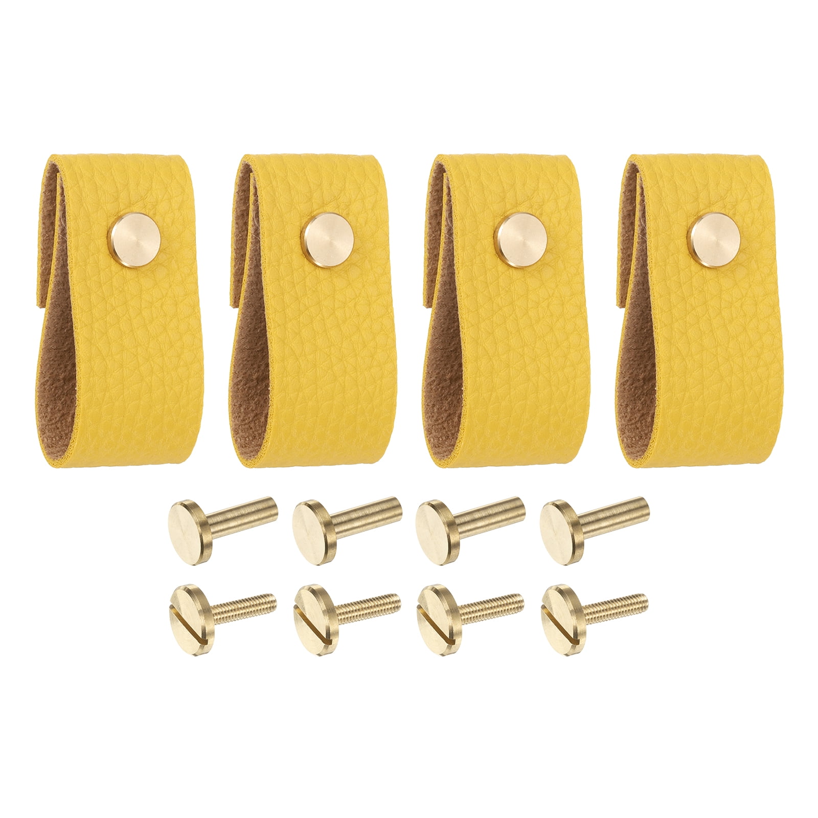 4 Packs Leather Drawer Pulls for Dresser Drawer, Kitchen Cupboard ...