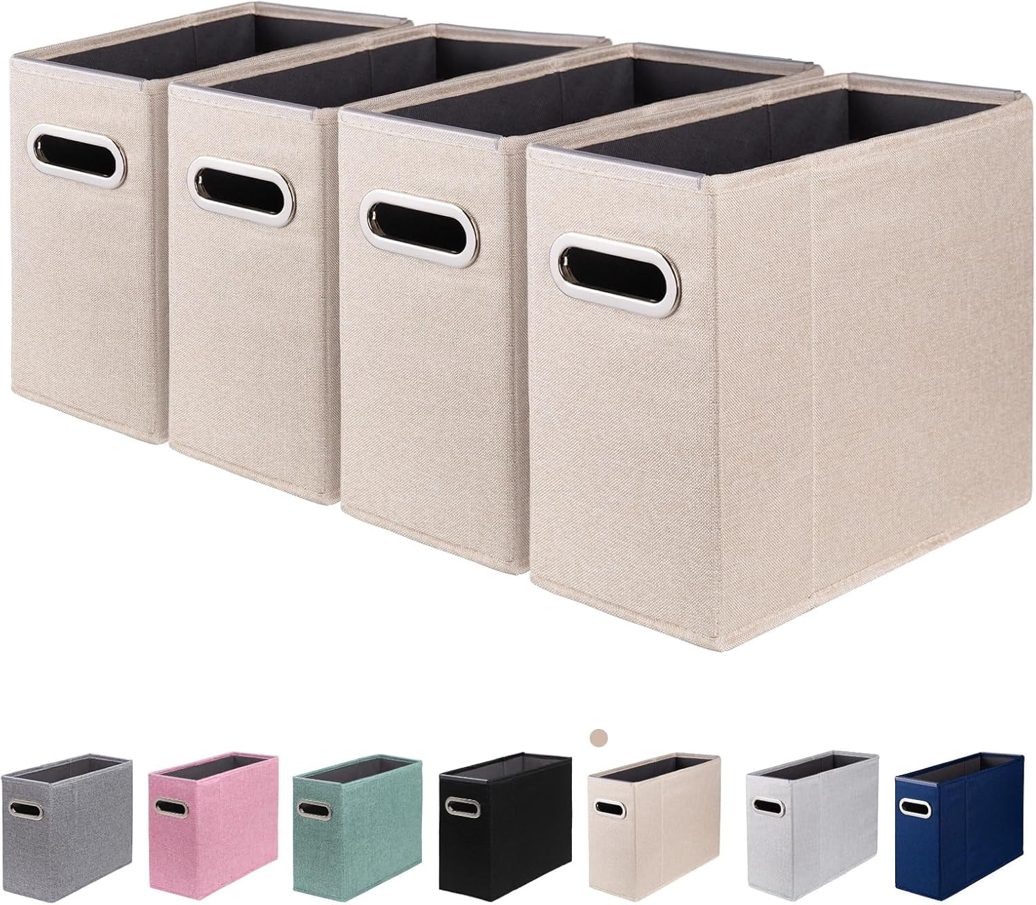 4 Packs Letter Size File Organizer File Folders Organizer Fabric ...