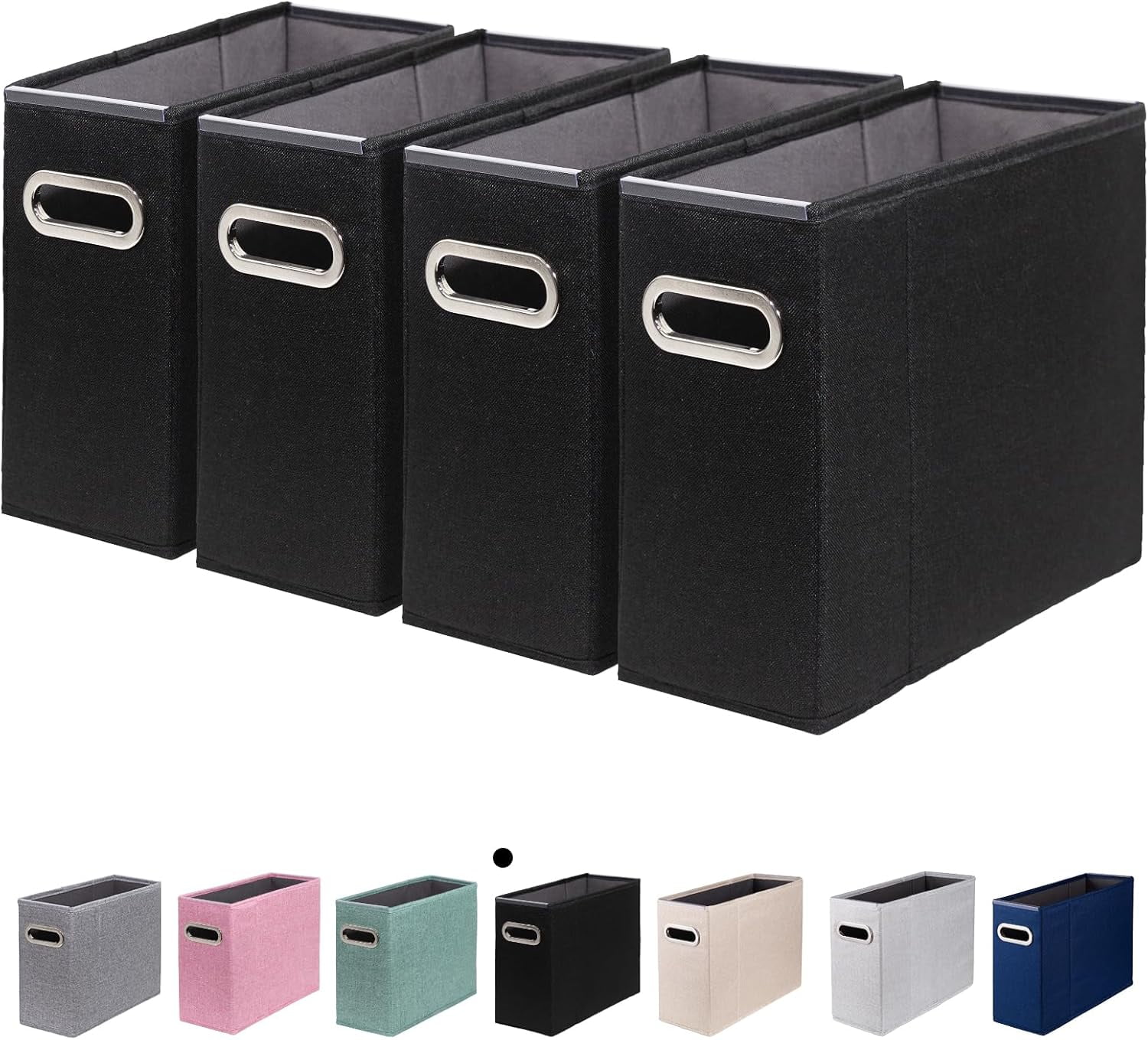 4 Packs Letter Size File Organizer, File Folders Organizer, Fabric ...