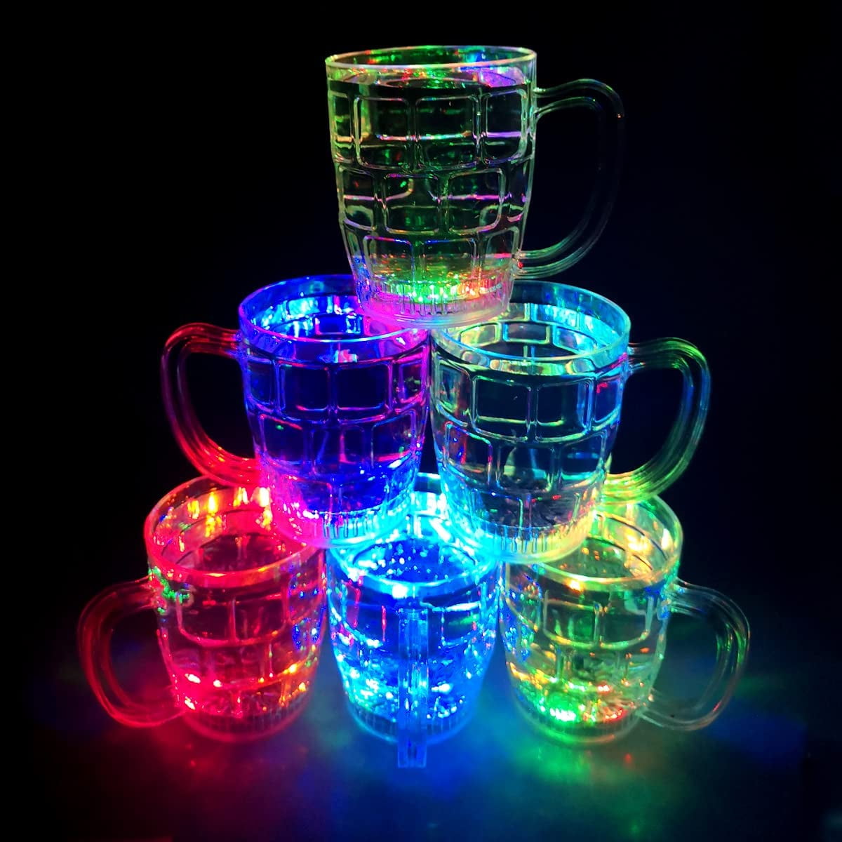 4 Packs Light up Cup,LED Beer Cup ,17 OZ Glow in The Dark Party Favor ...