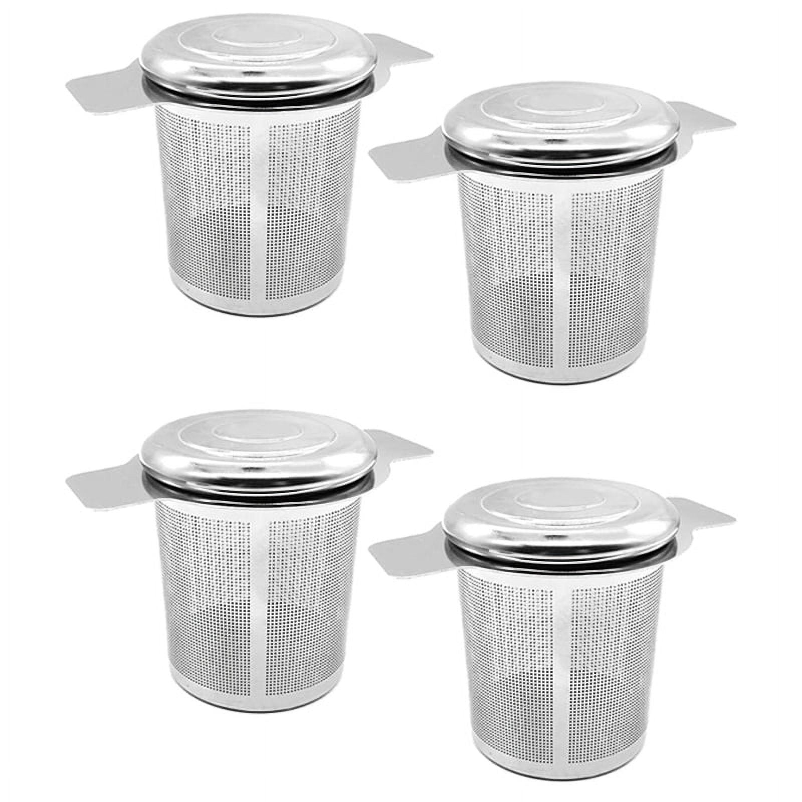 4 Packs Loose Leaf Tea Filters,Stainless Steel Tea Basket Filters Tea ...