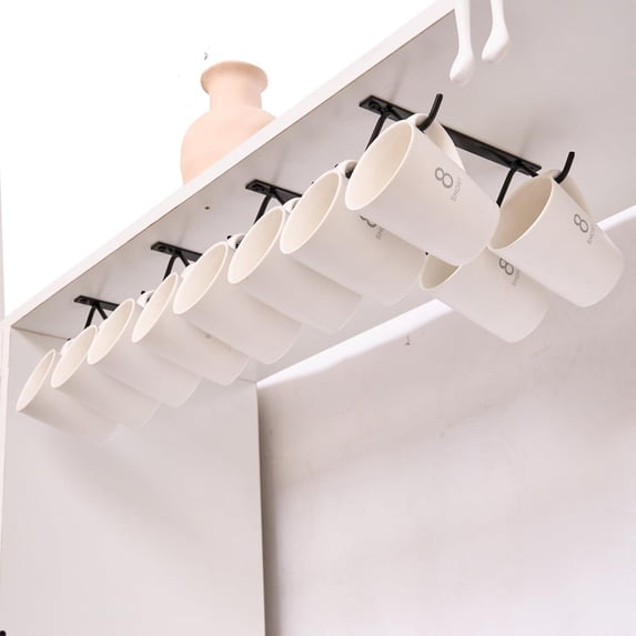 4 Packs Mug Hooks Under Cabinet, Coffee Cup Hooks for Hanging Under ...