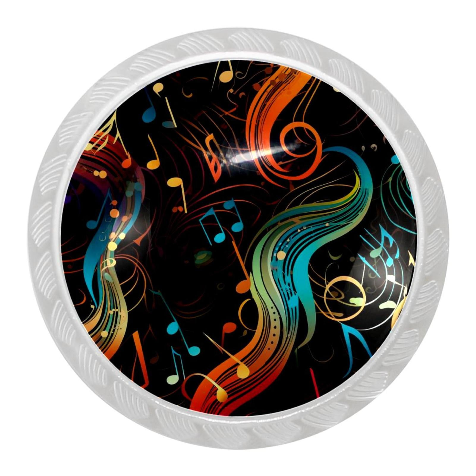 4 Packs Music Notes Cabinet Knobs, 1.37" Modern Kitchen Cabinet Pulls ...