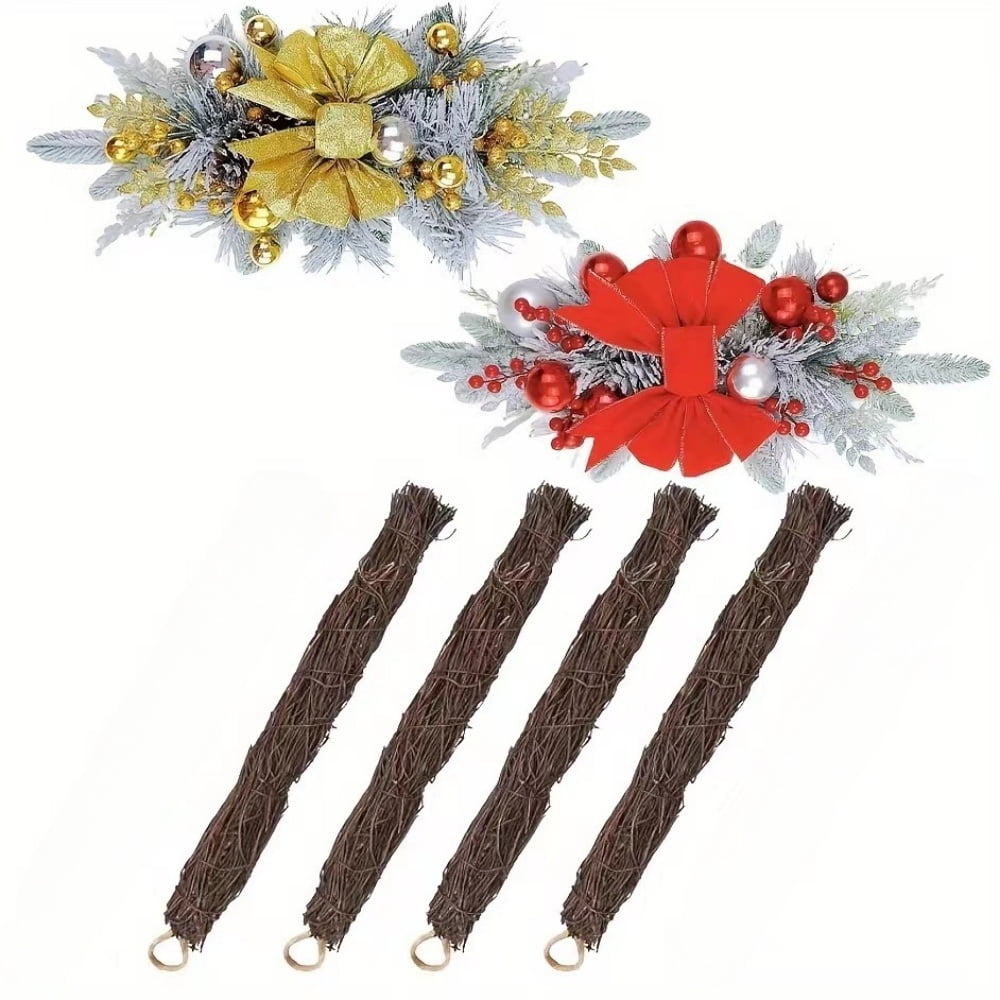 4 Packs Natural Grapevine Swag Base 12inch DIY Crafts Decorative Swag ...