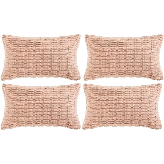 4 Packs Neutral Decorative Throw Pillow Covers 18x18 Inch for Living ...