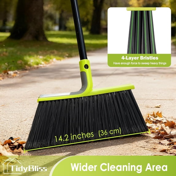 4 Packs Outdoor Broom Heavy Duty, 56 inches Tall Commercial Soft ...
