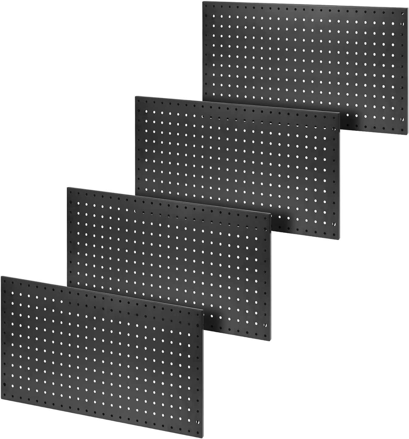 4 Packs Pegboard Wall Organizer, Metal Pegboard Panels Tool Organizer ...