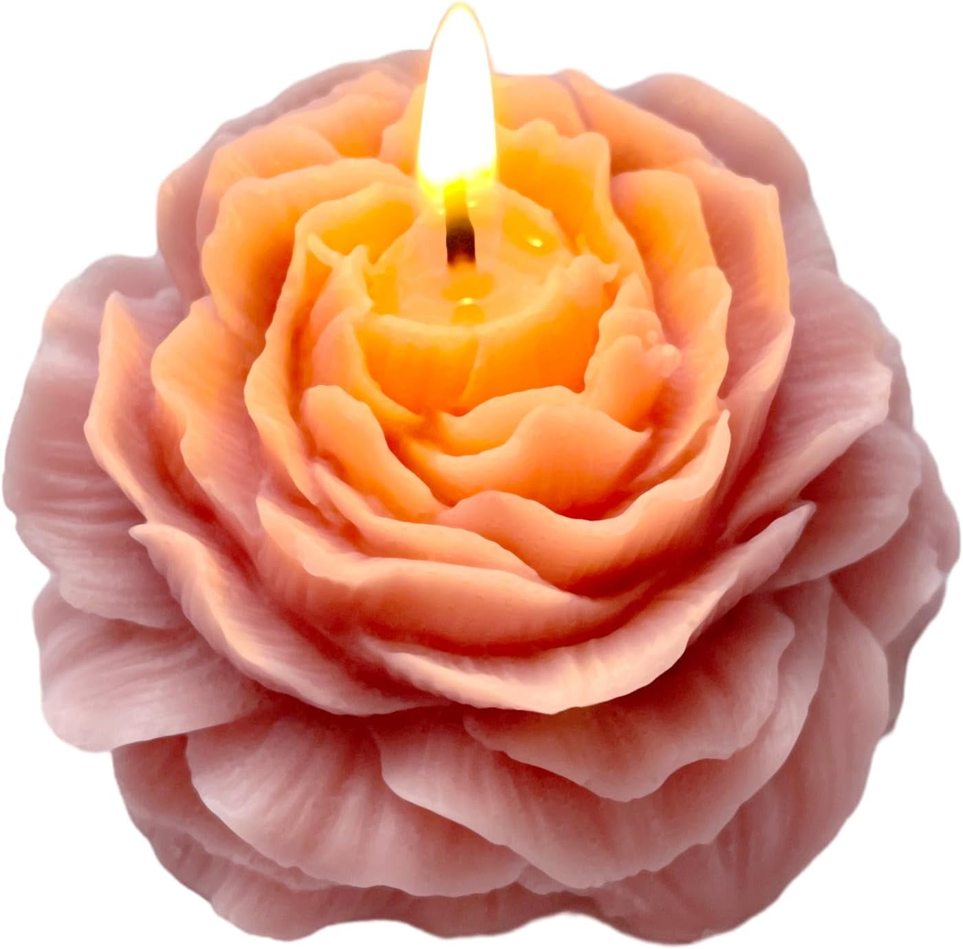 4 Packs Peony Flower Shape Candles for Women - 3 Inch Aromatic Pastel ...