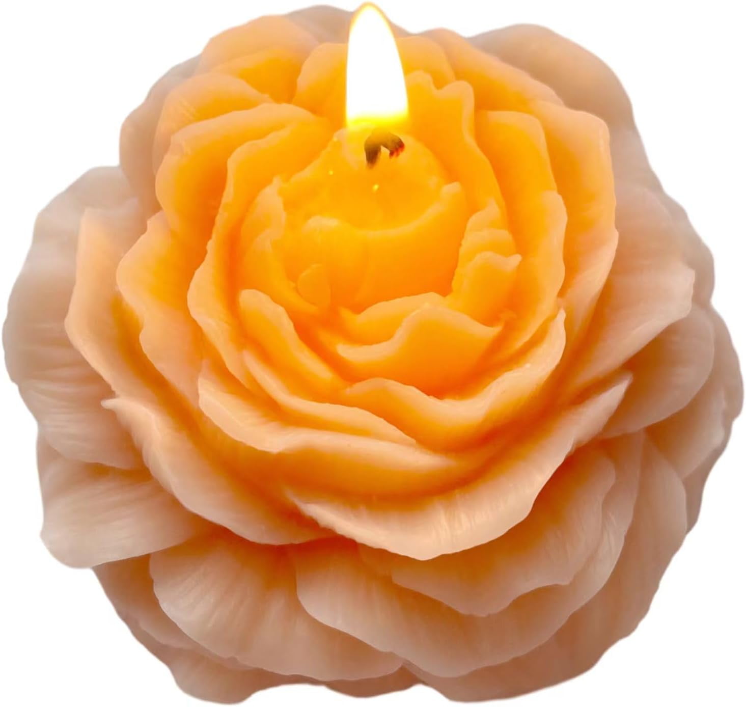 4 Packs Peony Flower Shape Candles for Women - 3 Inch Aromatic Pastel ...