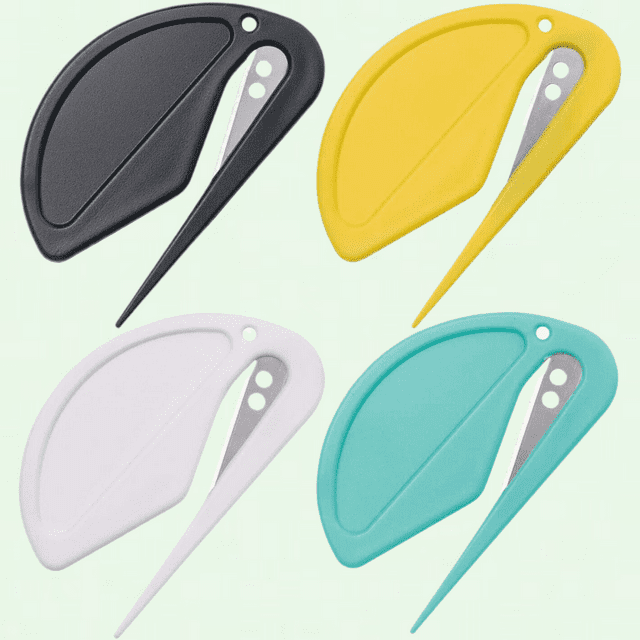 4-Pack Plastic Envelope Openers, Mail Slitters in 4 Colors, Safe and ...