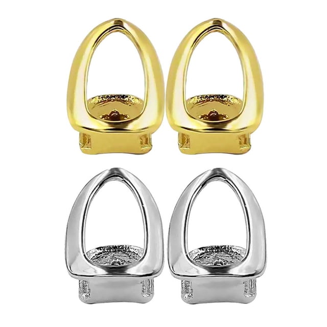 4 Packs Plated Open Face Single Upper Lower Hip Hop - Walmart Business ...