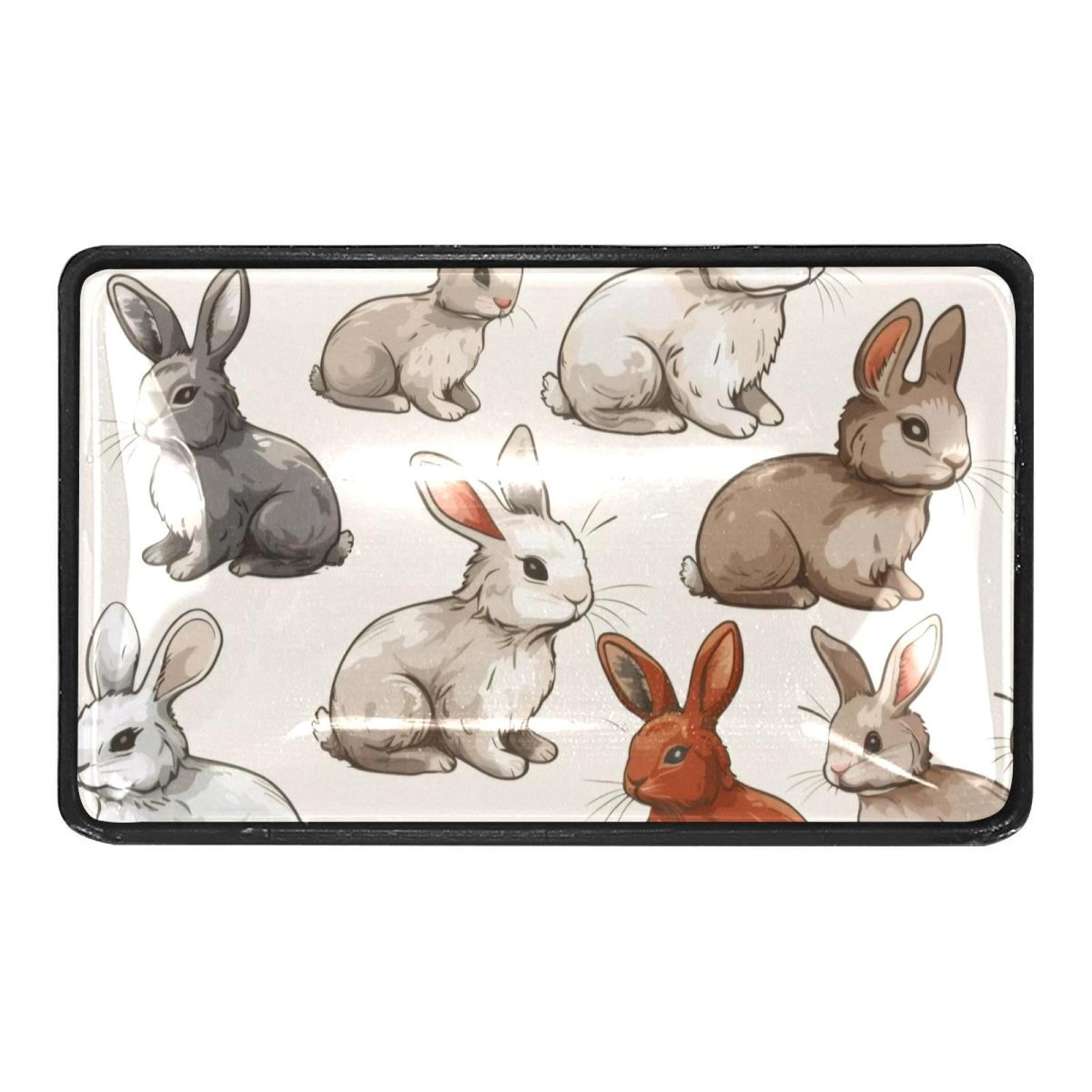 4 Packs Rabbit Farm Animals Crystal Glass Cabinet Knobs Drawer Handles ...