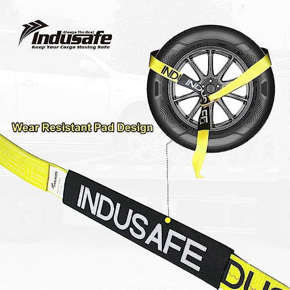 4 Packs Ratchet Strap Tie Downs with Flat Hook, 2'' x 8' Adjustable ...