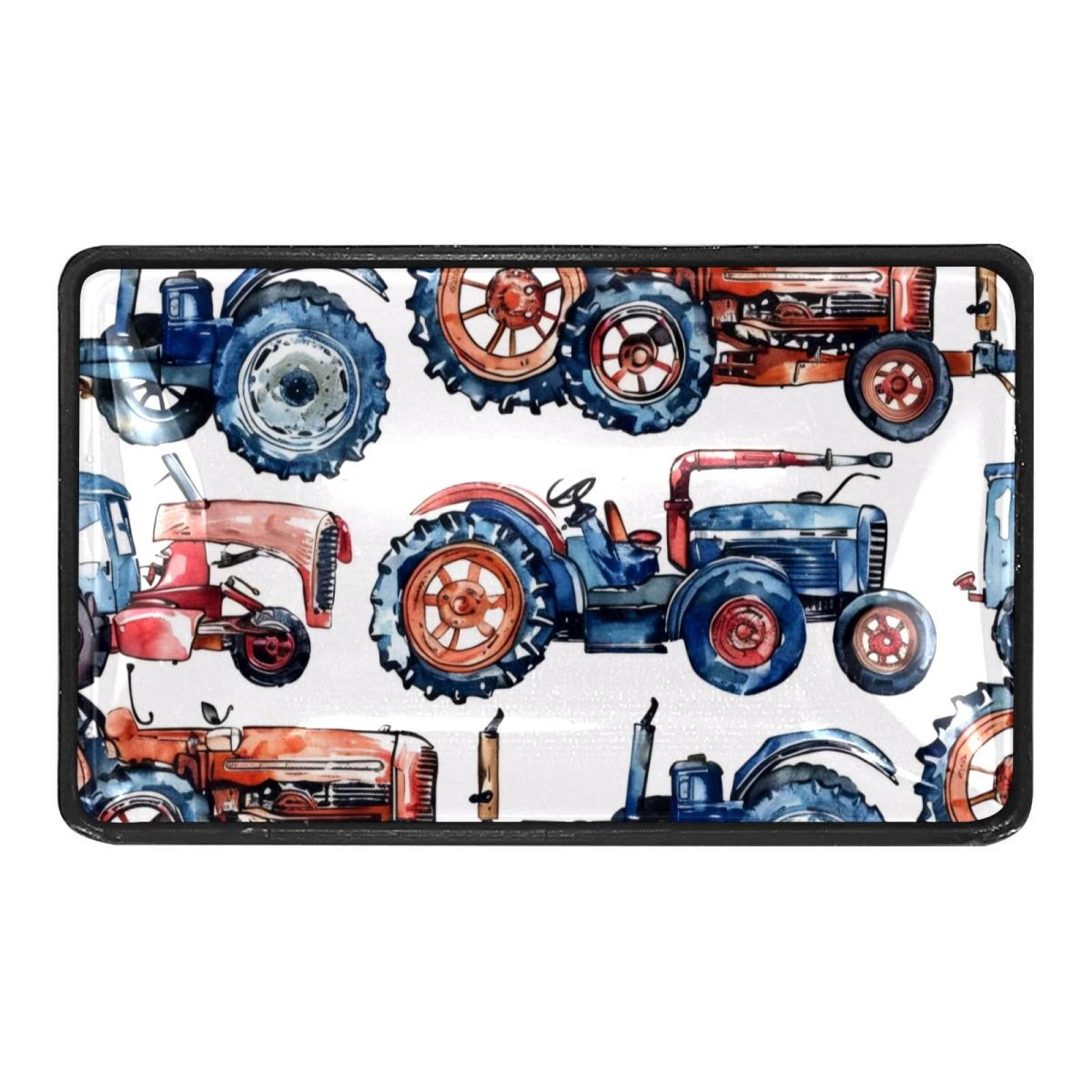 4 Packs Red Blue Farm Tractors Crystal Glass Cabinet Knobs Drawer ...