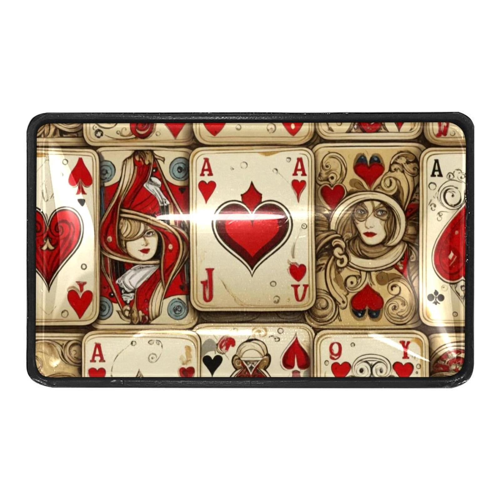 4 Packs Red Poker Vard Crystal Glass Cabinet Knobs Drawer Handles for ...