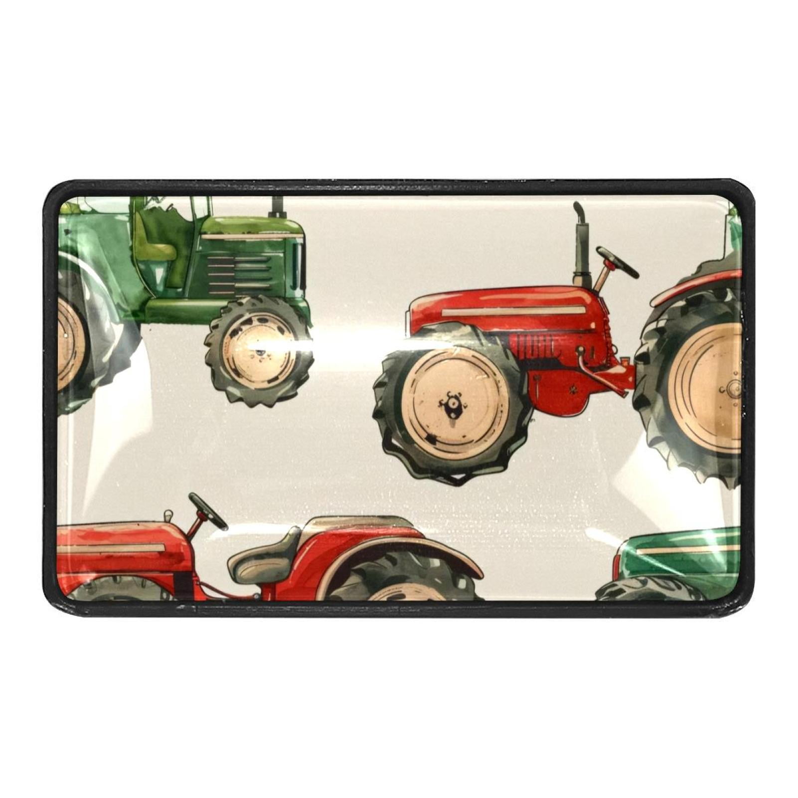 4 Packs Red and Green Tractors Crystal Glass Cabinet Knobs Drawer ...