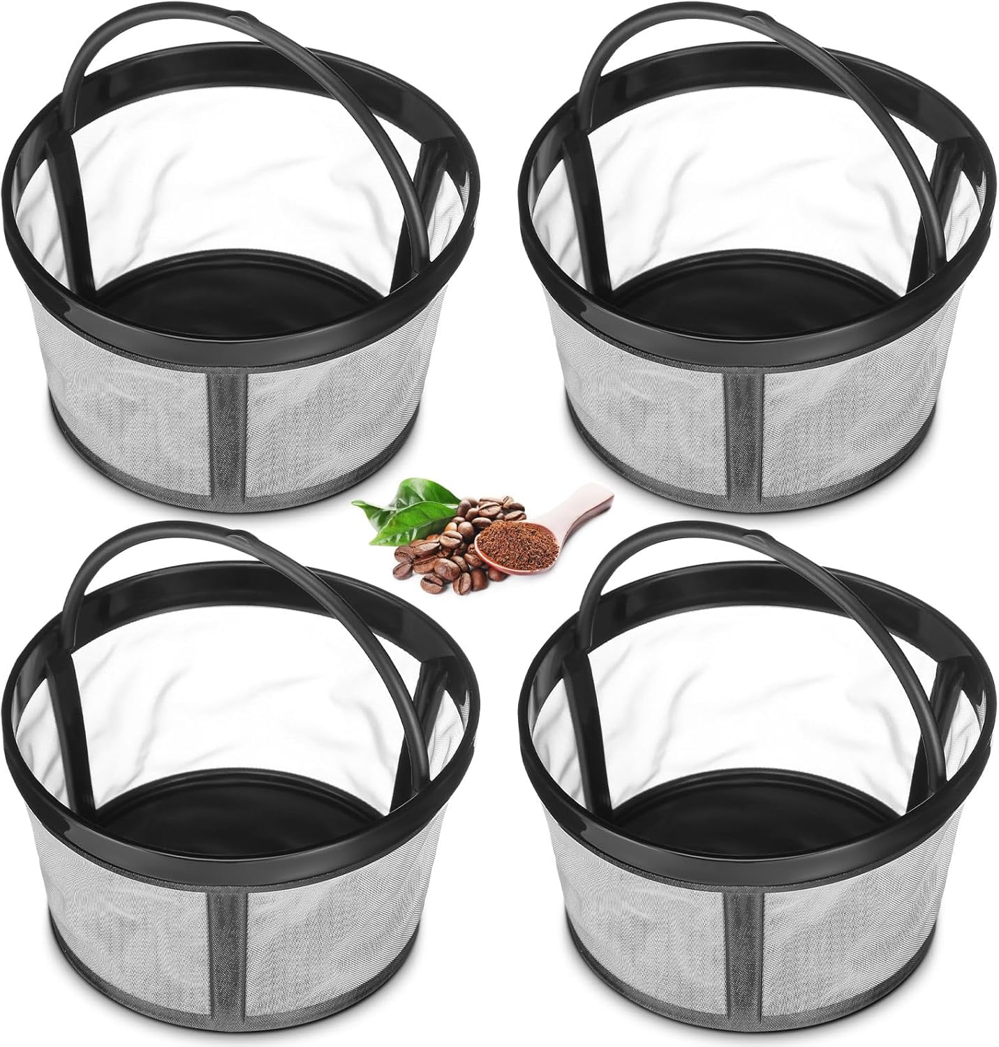 4 Packs Reusable Coffee Filters 4-5 Cup Replacement Mesh with Handle 2. ...